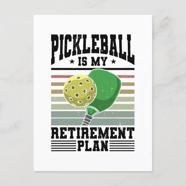 Pickleball - Pickleball Retirement Postcard | Zazzle