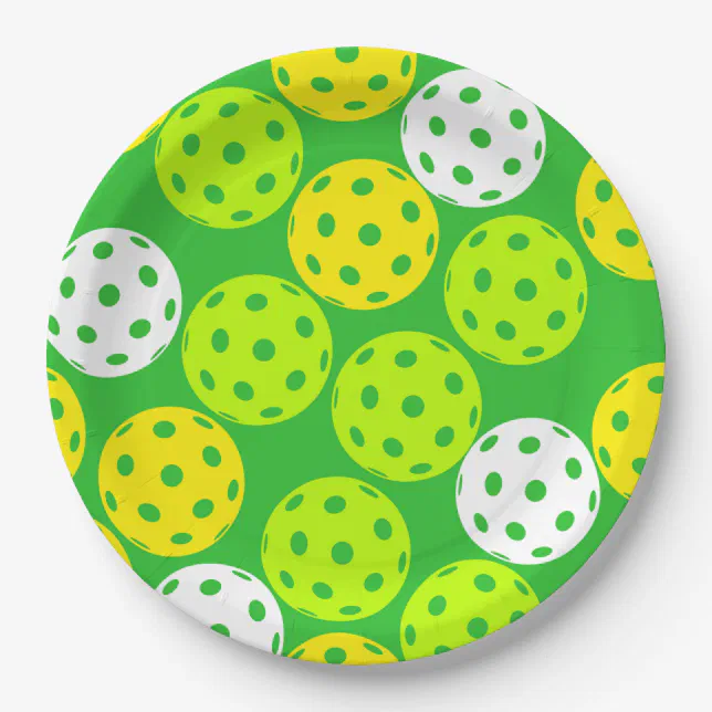 Pickleball Pickleballs Party | Party Paper Plates | Zazzle