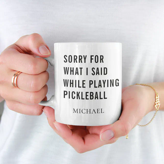 Pickleball Player Personalized Coffee Mug | Zazzle