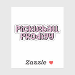 Pickleball Prodigy Pink Pickleball Sticker | Zazzle