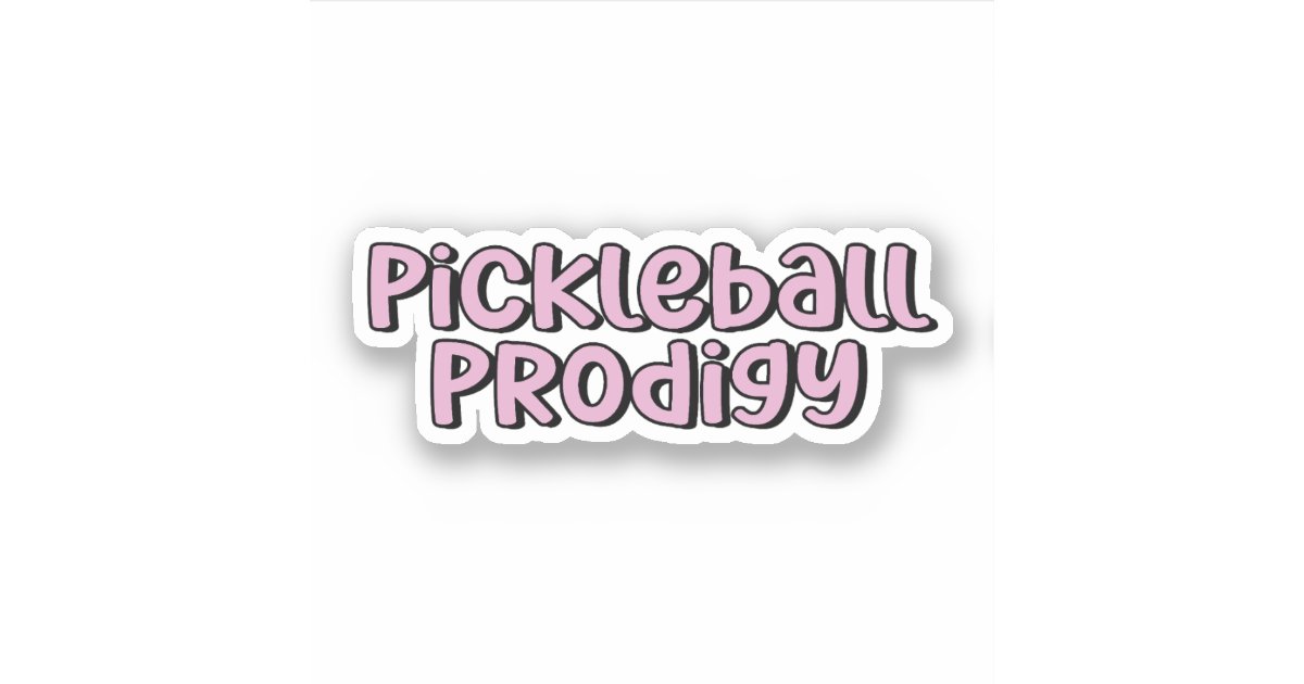 Pickleball Prodigy Pink Pickleball Sticker | Zazzle