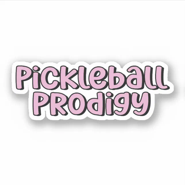 Pickleball Prodigy Pink Pickleball Sticker | Zazzle