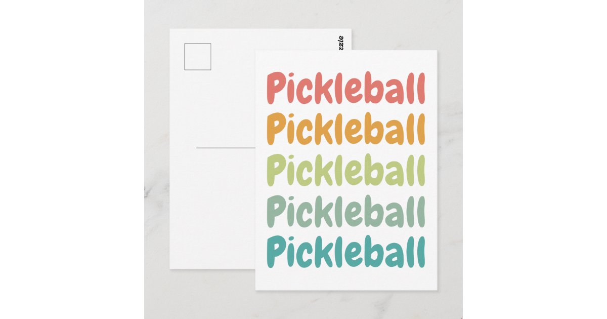 Pickleball Retro Pickleball Player Postcard | Zazzle