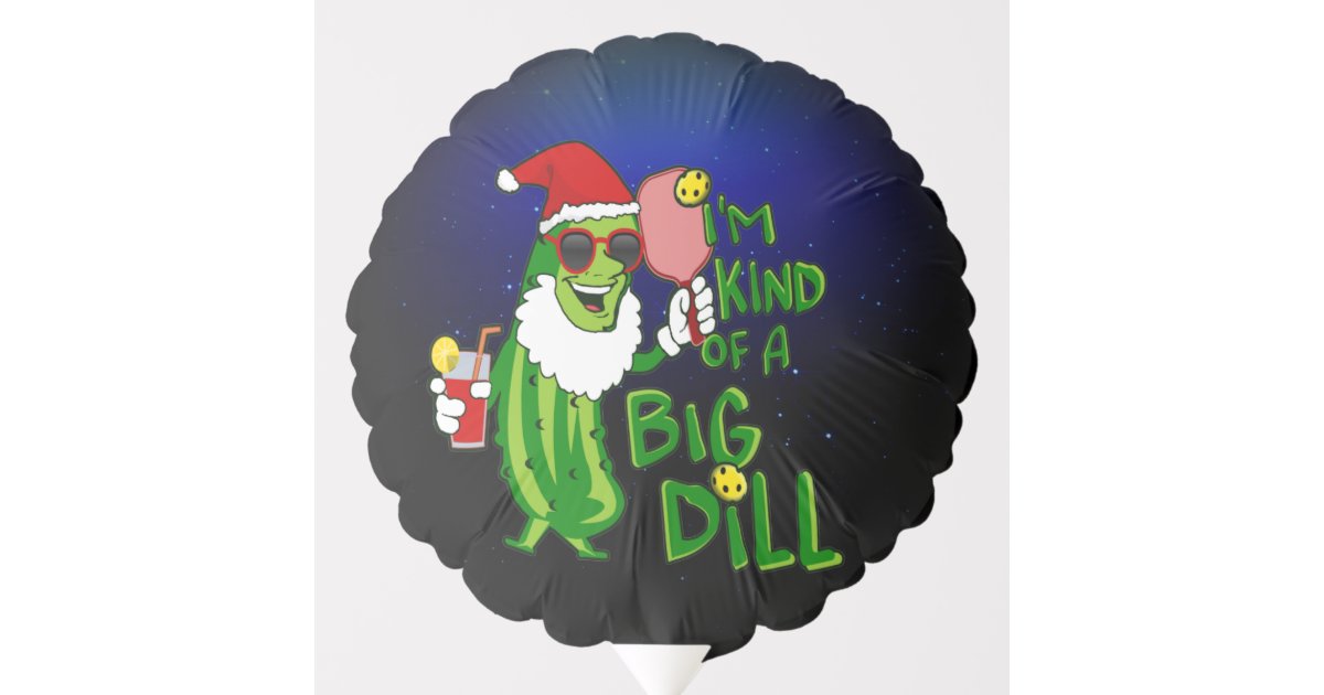 Pickleball Santa Big Dill Balloon | Zazzle