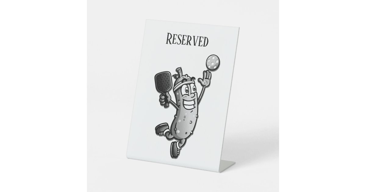 Pickleball Star Reserved Pedestal Sign | Zazzle