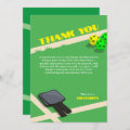 Pickleball Themed Sports Dinking Birthday Party Thank You Card | Zazzle