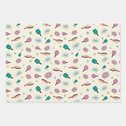 Pickleball Themed with Paddles, Wiffle Balls, etc! Wrapping Paper ...