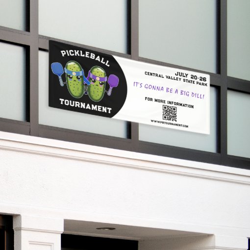 Pickleball Tournament Dill Pickle Team Game Event Banner | Zazzle