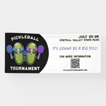 Pickleball Tournament Dill Pickle Team Game Event Banner | Zazzle