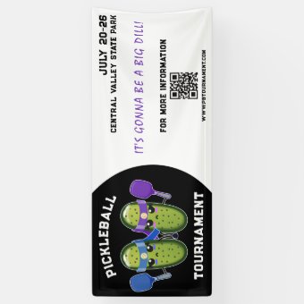 Pickleball Tournament Dill Pickle Team Game Event Banner | Zazzle
