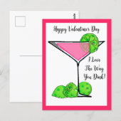 Pickleball Valentine I love the way you dink Cosmo Postcard | Zazzle