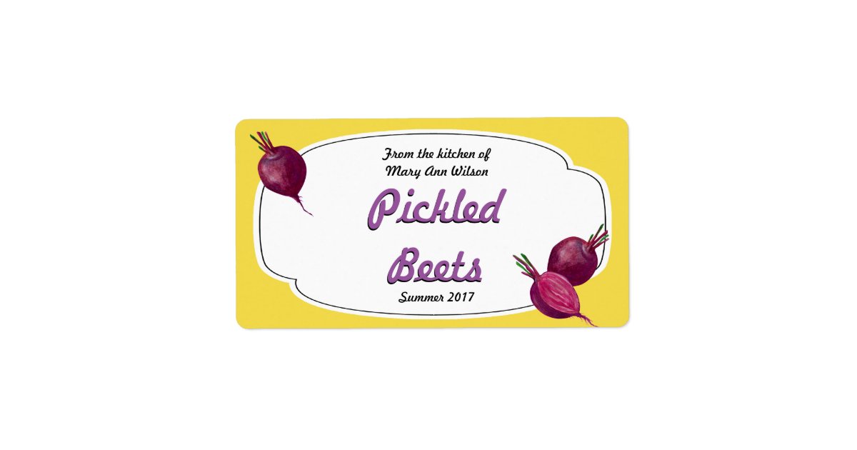 Pickled Beets Canning Label | Zazzle