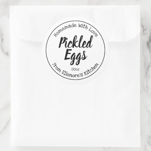 Pickled Eggs Classic Round Sticker | Zazzle