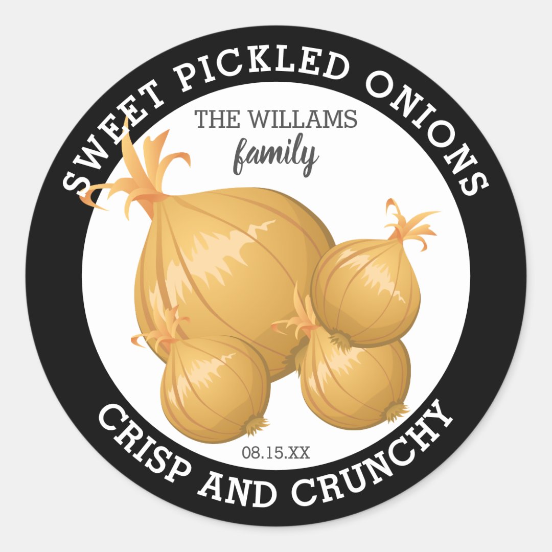 Pickled Onion | Jar Food Labels | Zazzle