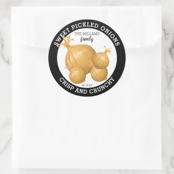 Pickled Onion | Jar Food Labels | Zazzle