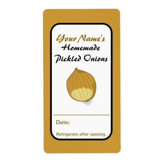 Pickled Onions Custom Canning Jar Labels Add Name | Zazzle.com