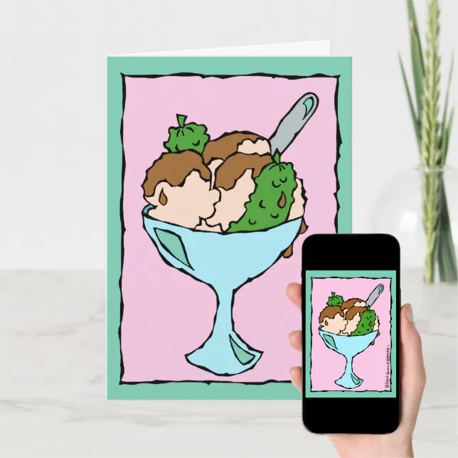 Pickles and Ice Cream Congratulations on Pregnancy Card | Zazzle