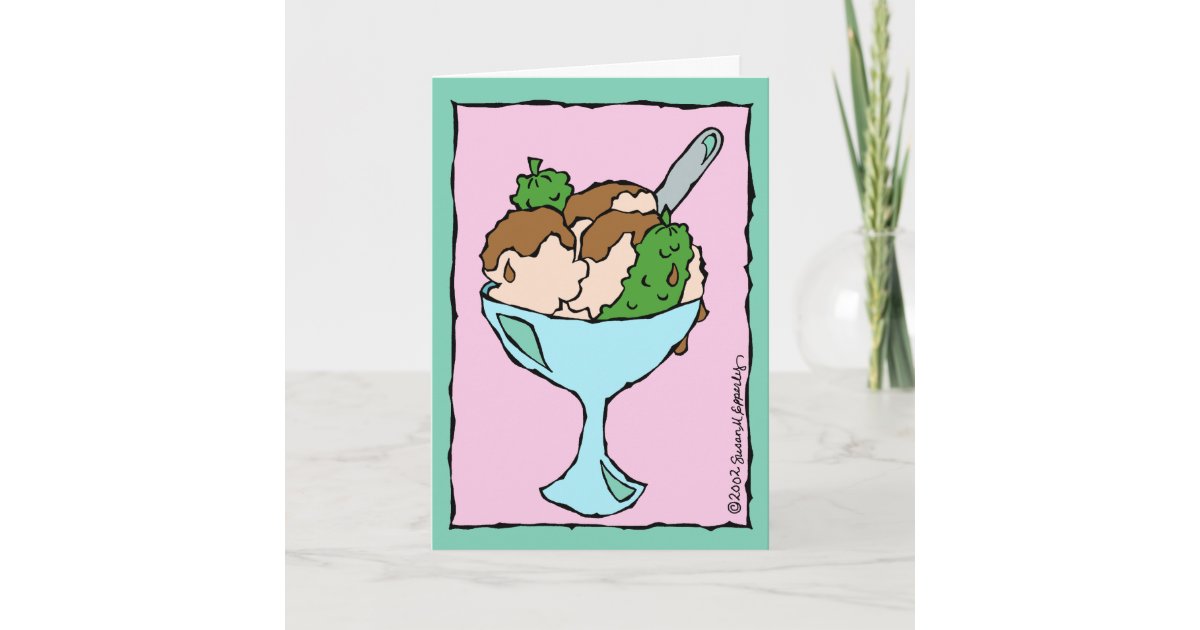 Pickles and Ice Cream Congratulations on Pregnancy Card | Zazzle