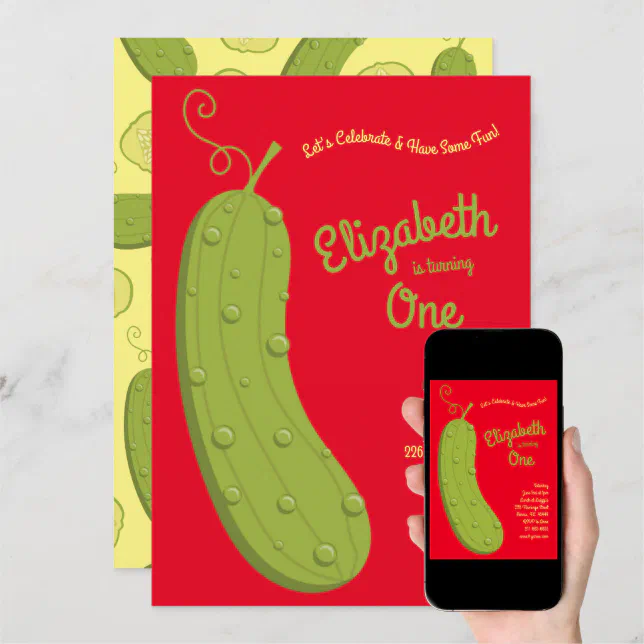Pickles Kid 1st Birthday Party Food Invitation | Zazzle
