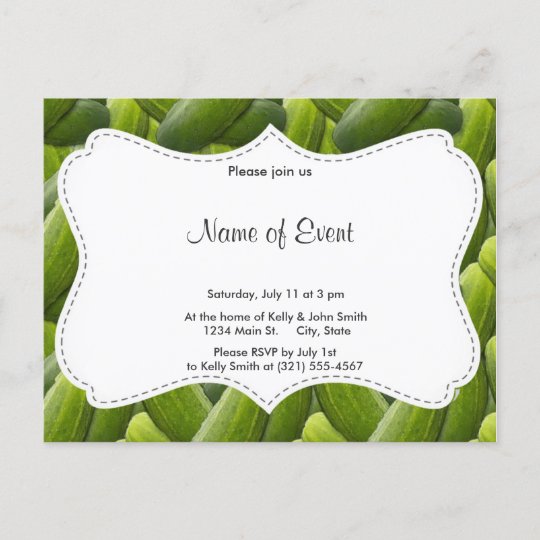 Pickles; Pickle Invitation Postcard | Zazzle.com