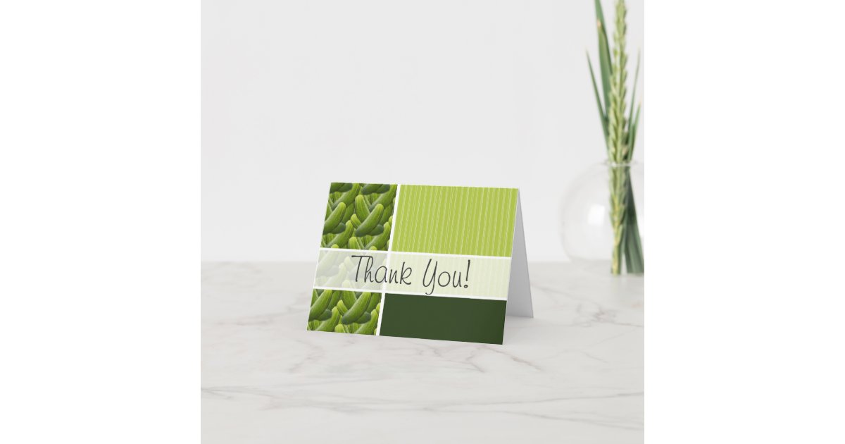 Pickles; Pickle Pattern Thank You Card | Zazzle