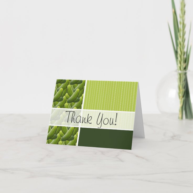 Pickles; Pickle Pattern Thank You Card | Zazzle