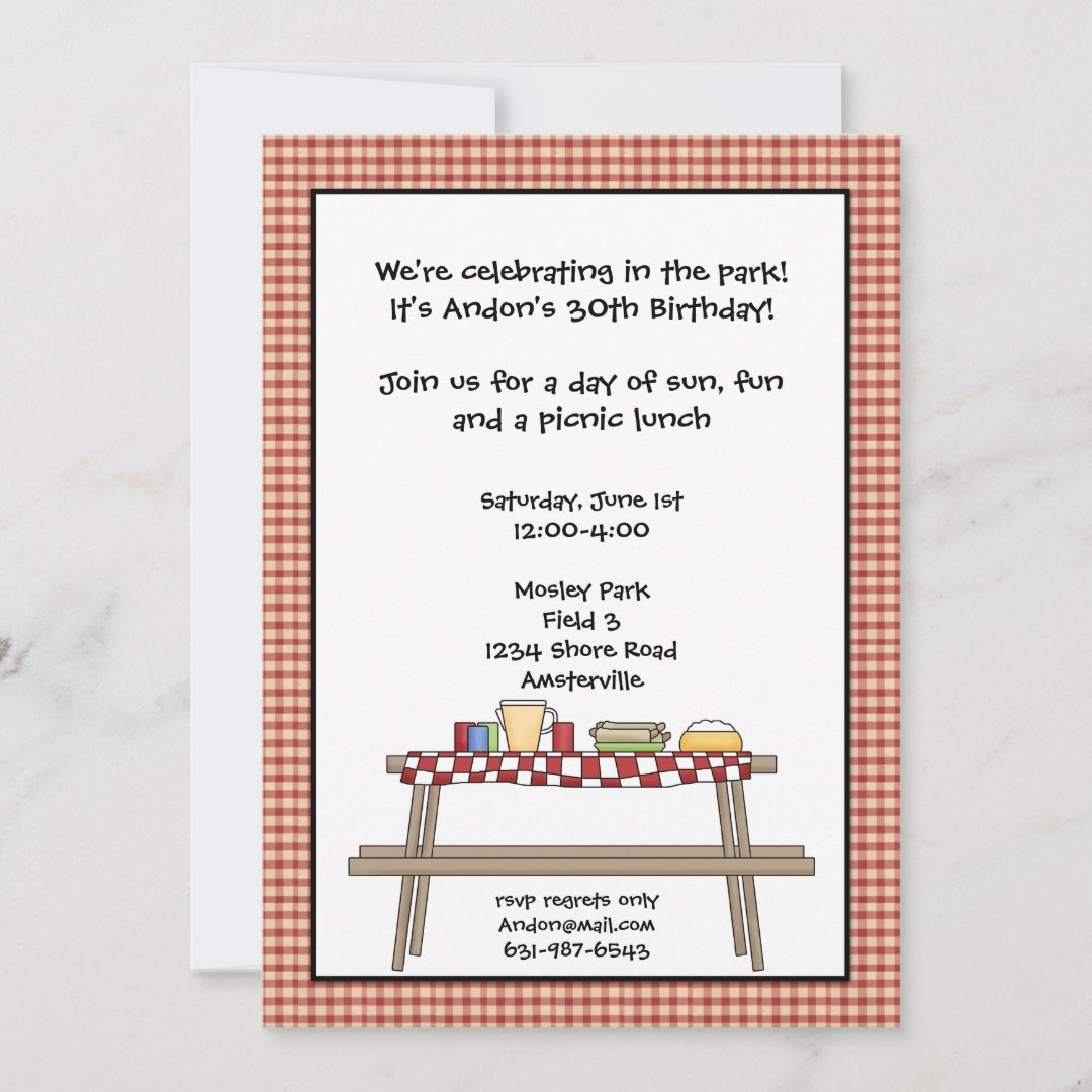 Picnic Invitation | Zazzle