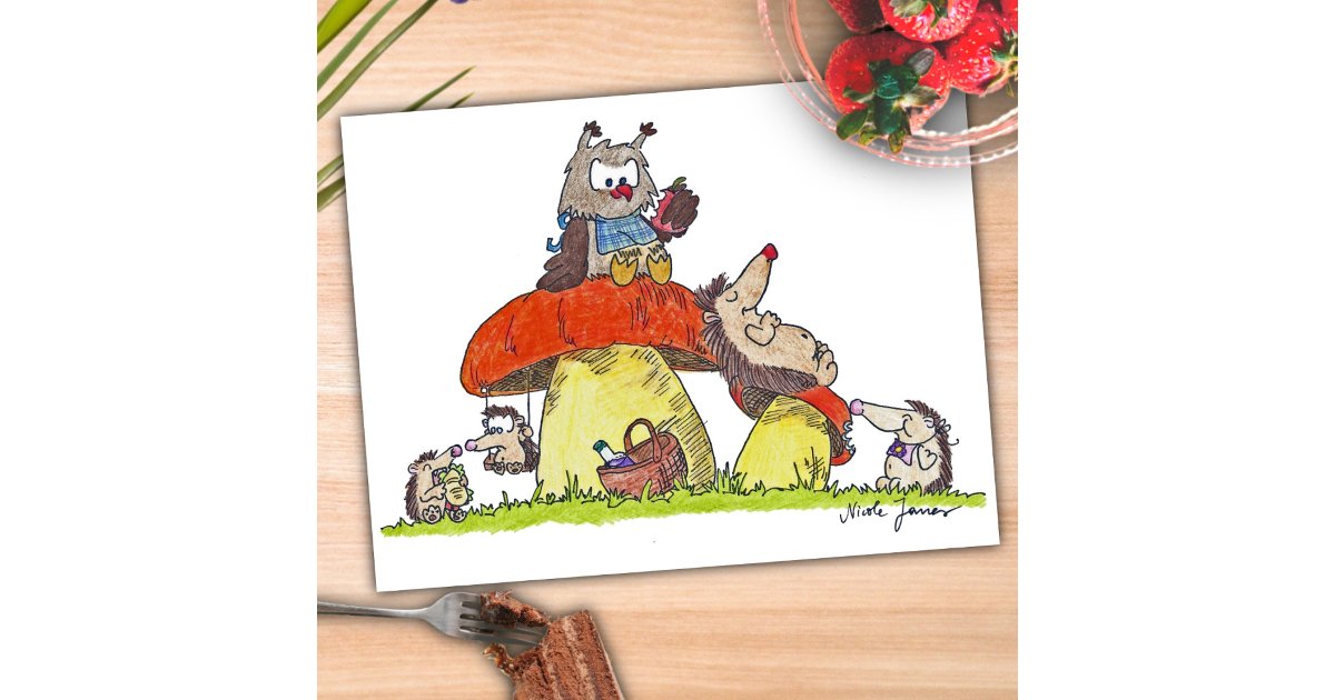 PICNIC postcard by Nicole Janes | Zazzle