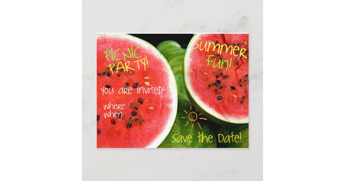 Picnic Postcard Invitation | Zazzle