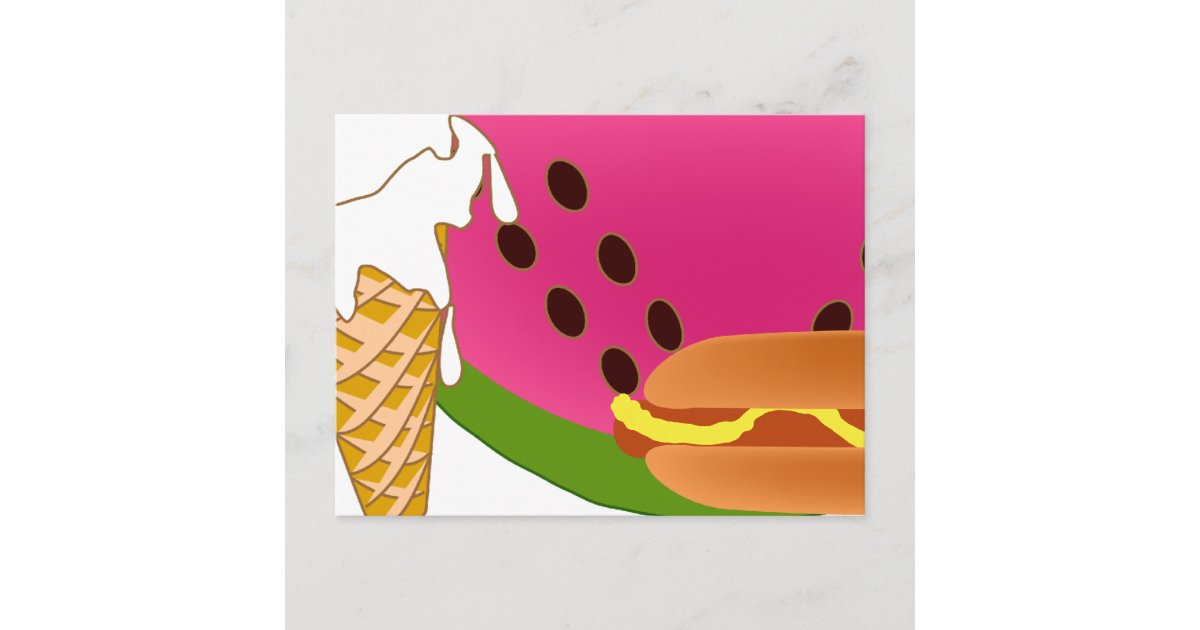 Picnic Postcard Party Invites | Zazzle