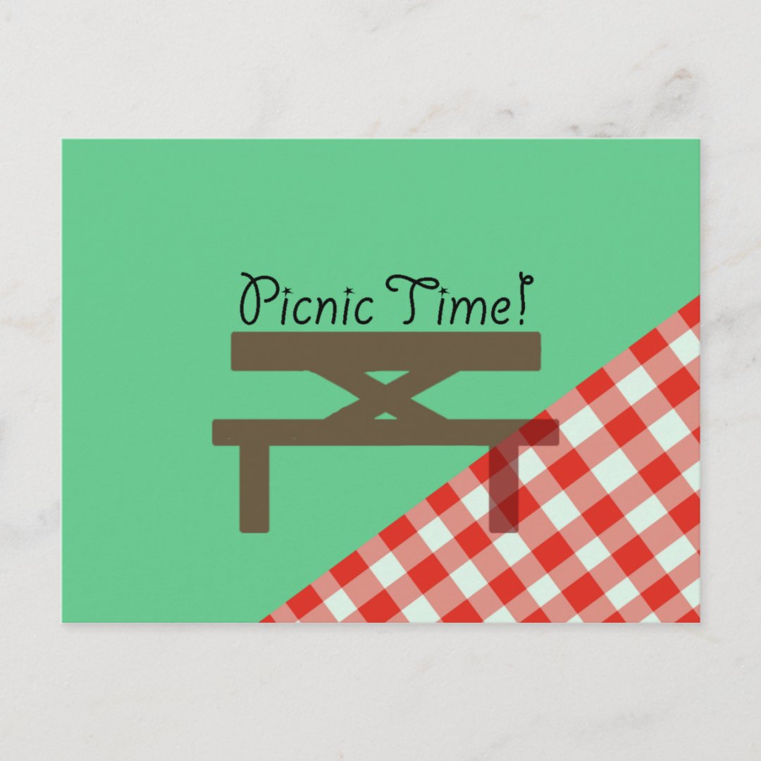 picnic time postcard | Zazzle