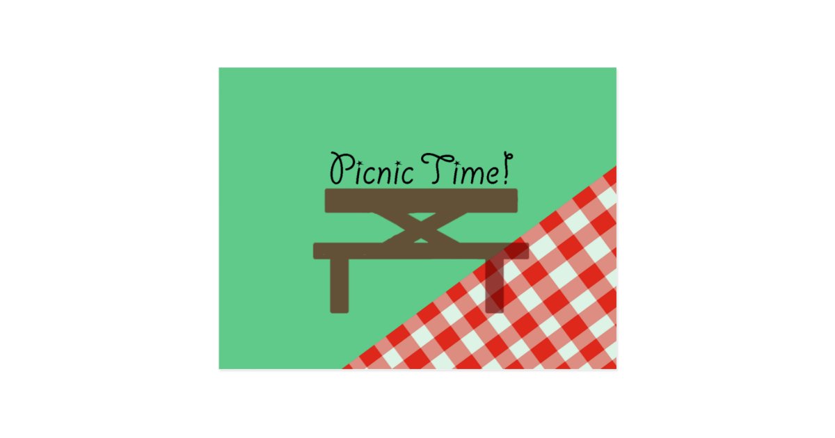 picnic time postcard | Zazzle.com