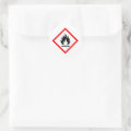Pictogram [flammable] classic round sticker | Zazzle