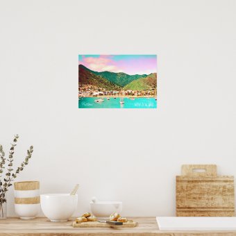 Picton Harbour New Zealand travel Poster | Zazzle