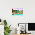 Picton Harbour New Zealand travel Poster | Zazzle