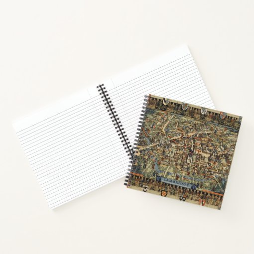 Pictorial Map of Cambridge, England Notebook | Zazzle