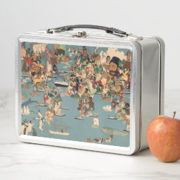 Pictorial Map of the World Metal Lunch Box | Zazzle