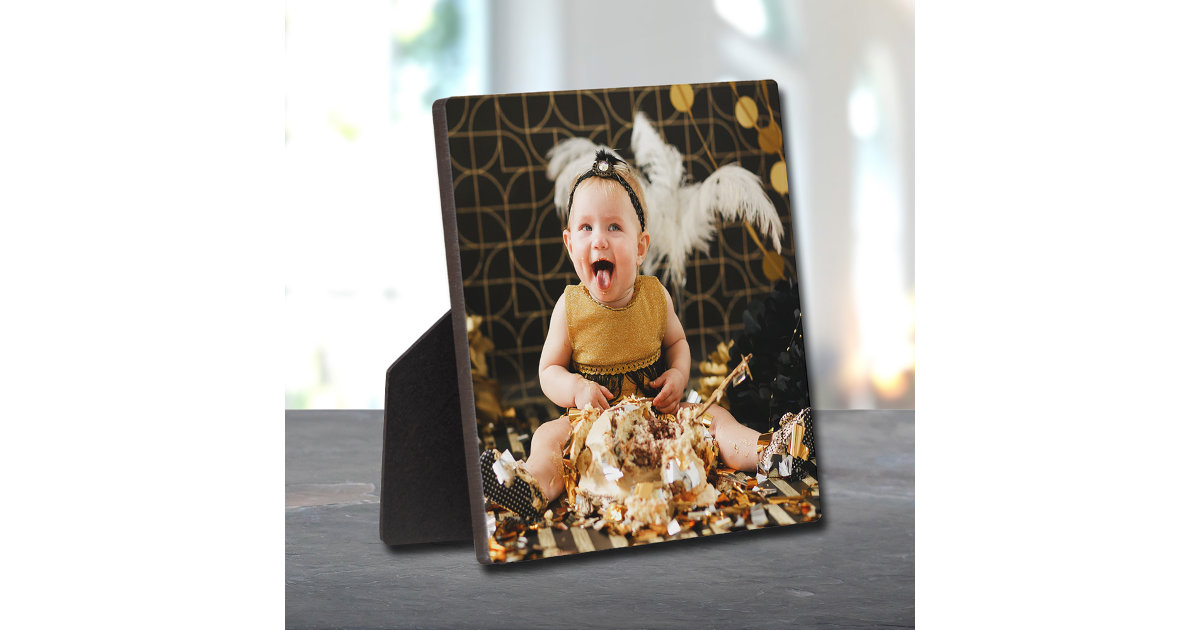 Picture Frames Easel Back Frameless Photo Plaque | Zazzle