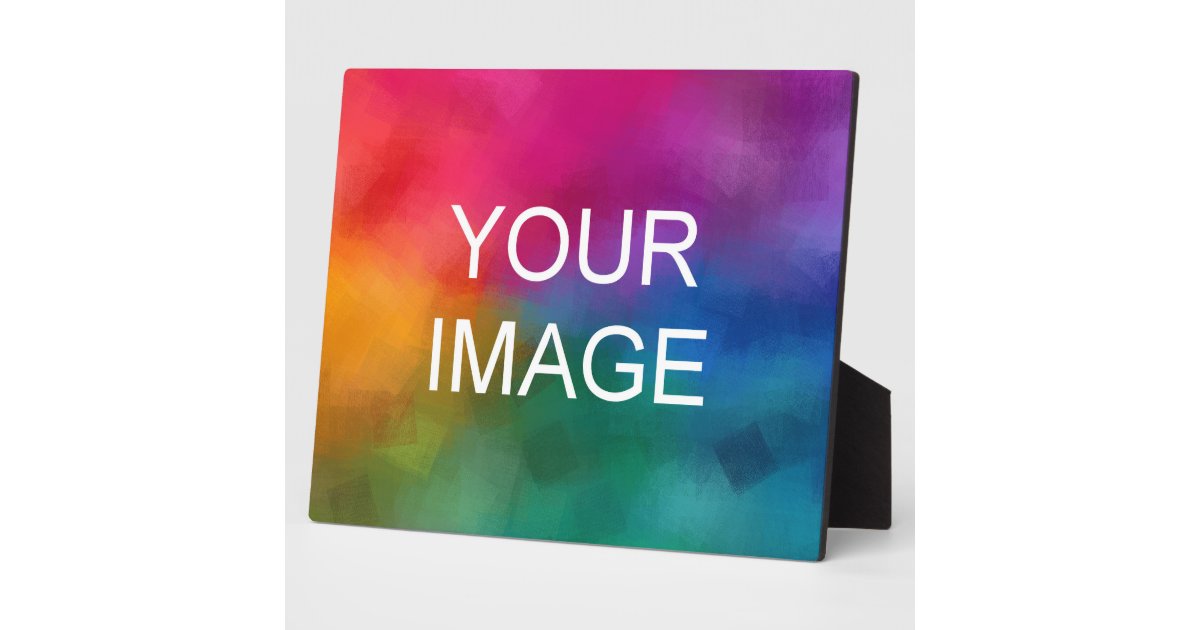 Picture Image Photo Logo Template Horizontal Large Plaque | Zazzle