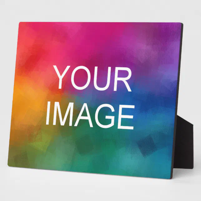 Picture Image Photo Logo Template Horizontal Large Plaque | Zazzle