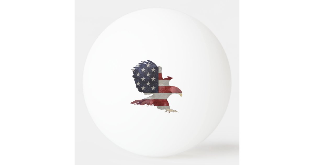 Picture of American flag with eagle usa eagle f Ping Pong Ball | Zazzle