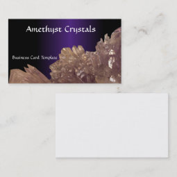 Picture of Amethyst Crystals Business Card | Zazzle