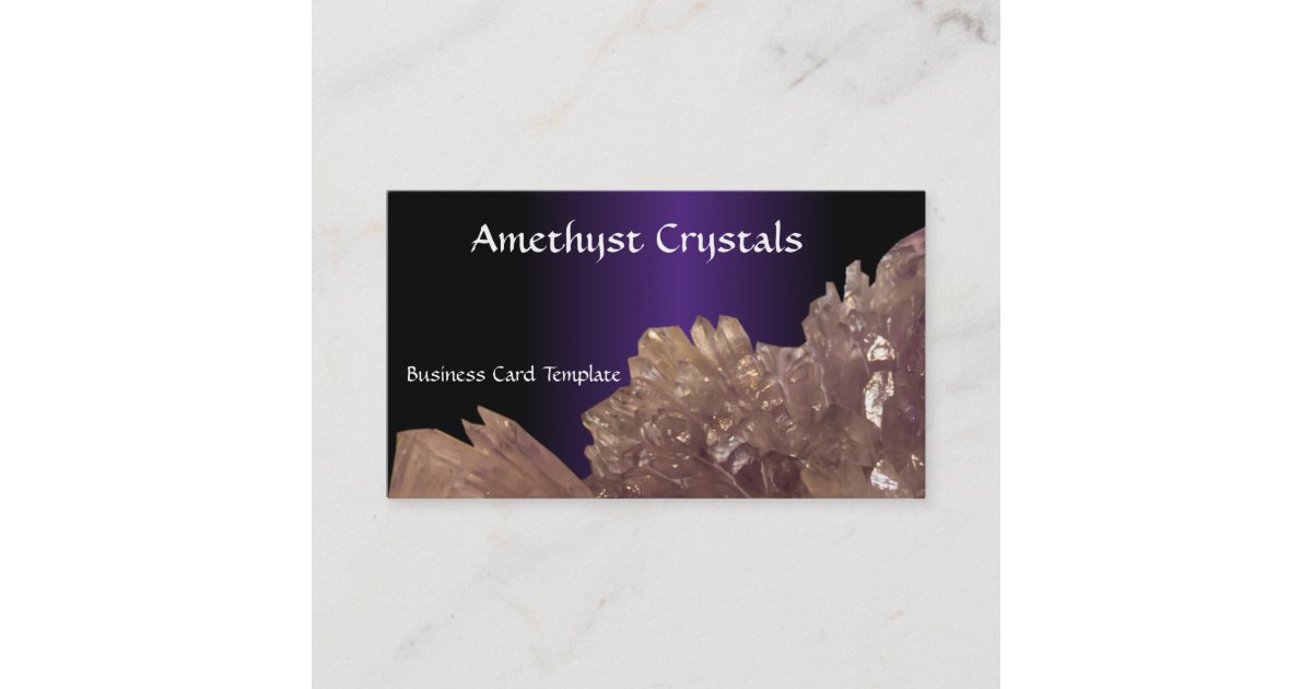 Picture of Amethyst Crystals Business Card | Zazzle