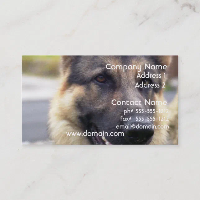 Picture of German Shepherd Business Card | Zazzle