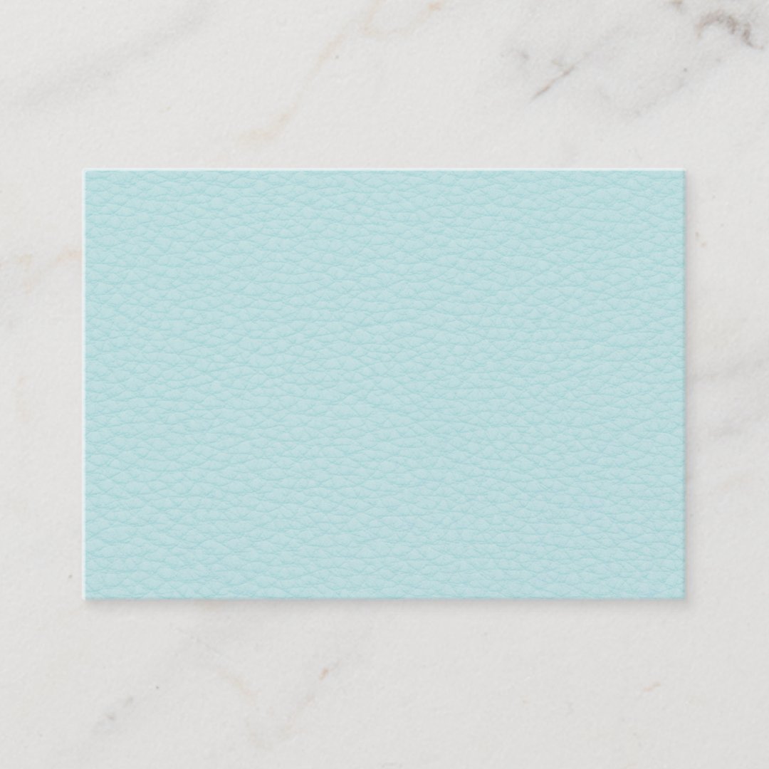 Picture of Light Turquoise Leather. Business Card | Zazzle