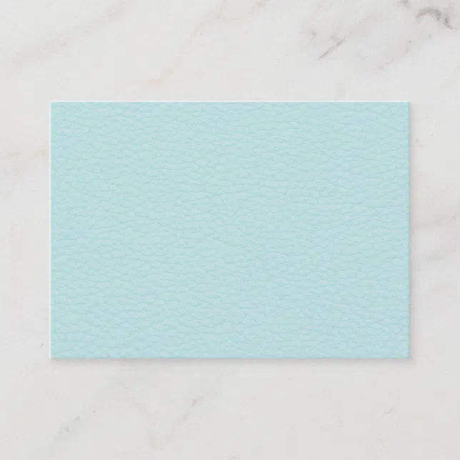 Picture of Light Turquoise Leather. Business Card | Zazzle