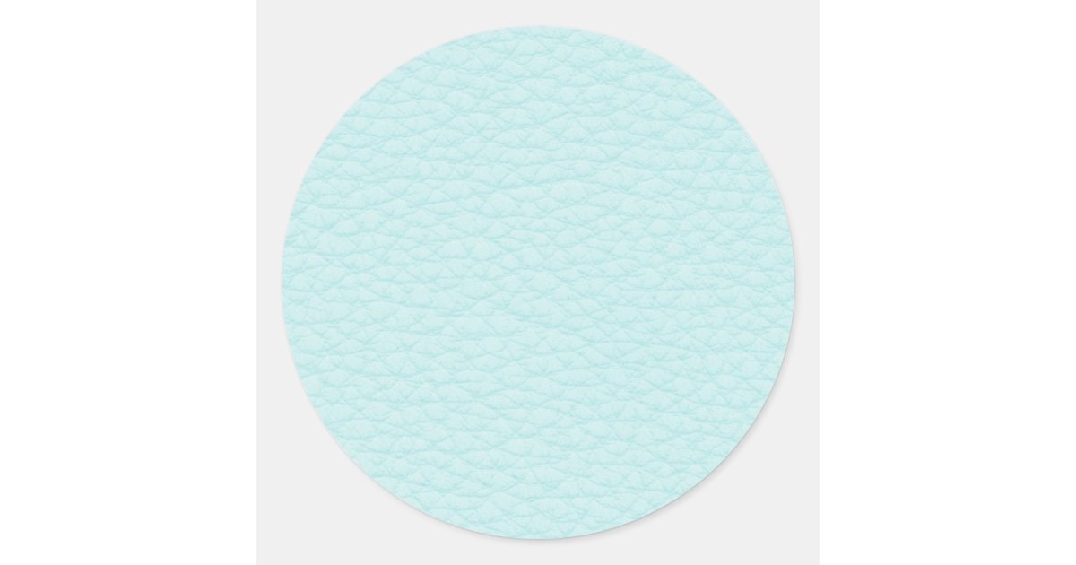 Picture of Light Turquoise Leather. Classic Round Sticker | Zazzle