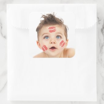 Picture of Small Cute Cupid Square Sticker | Zazzle