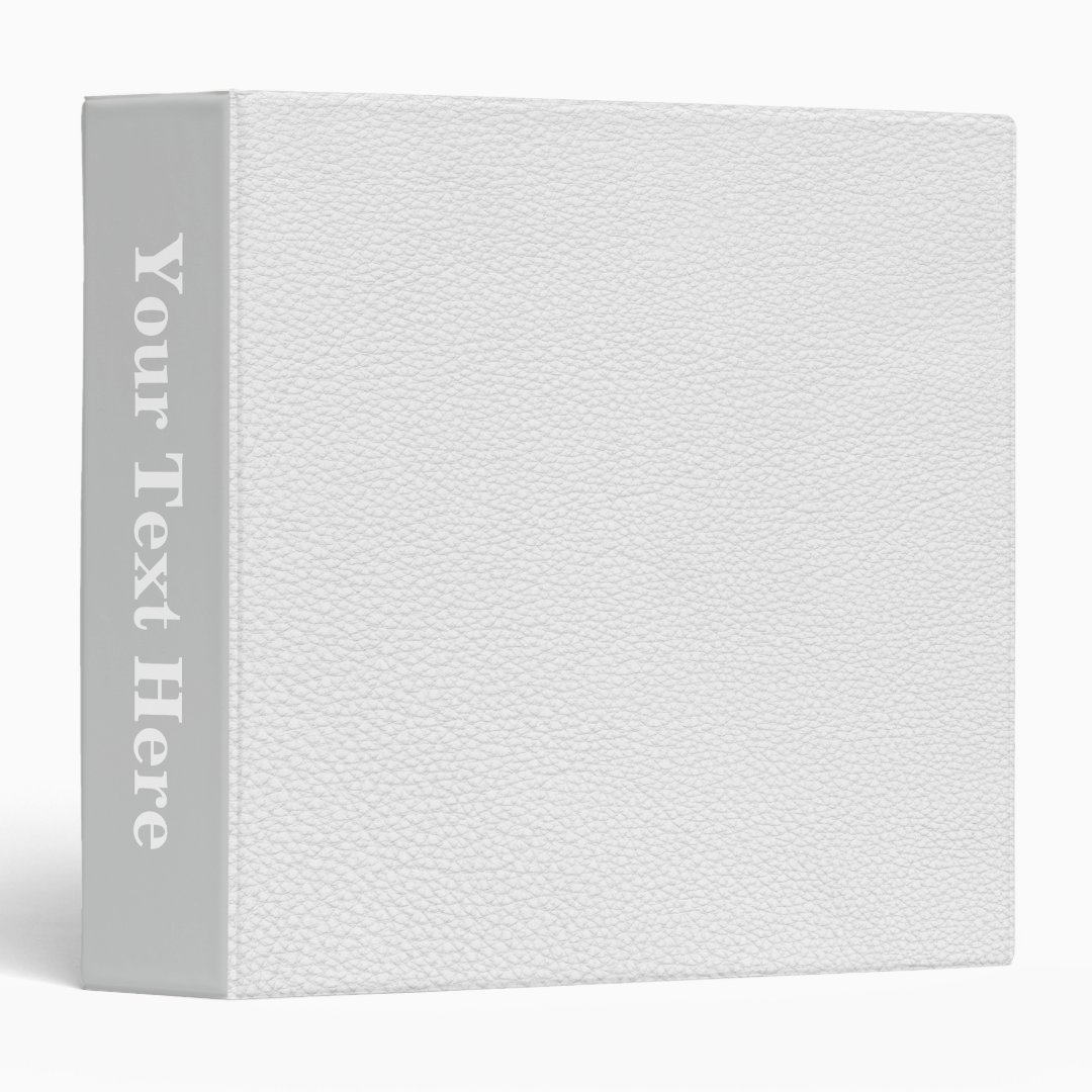 Picture of White Leather. Binder | Zazzle