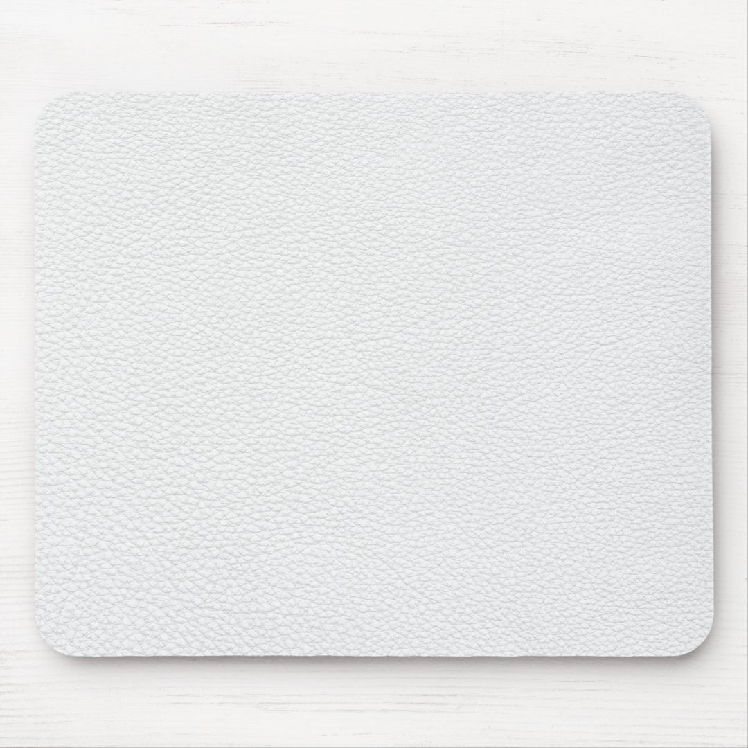 Picture of White Leather. Mouse Pad | Zazzle